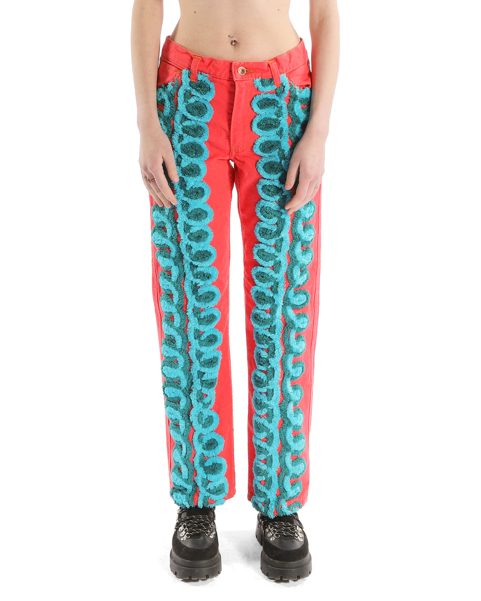 Red and Blue Loopy Jean – PRETTY SNAKE